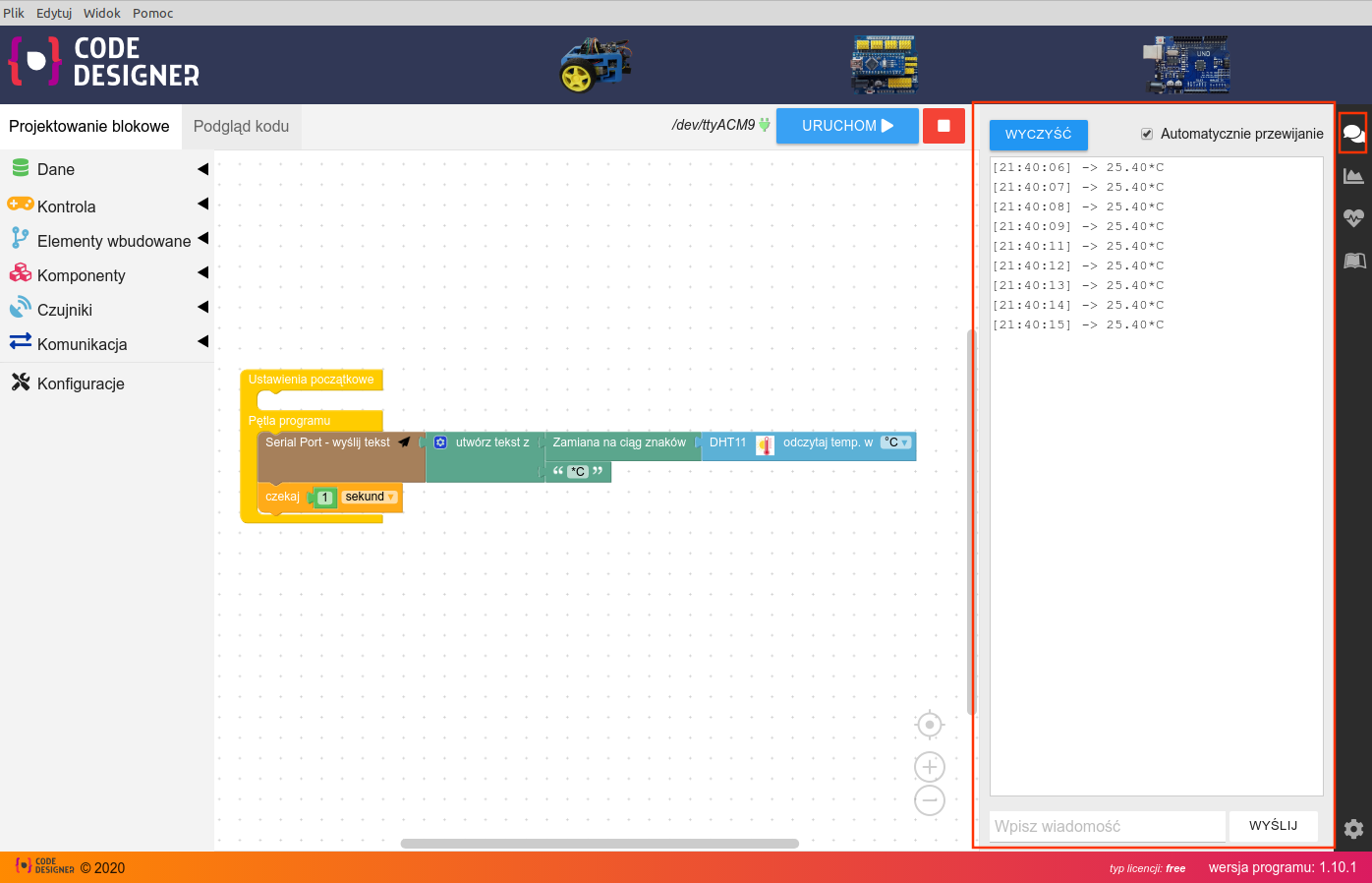 Obsługa programu - Code Designer