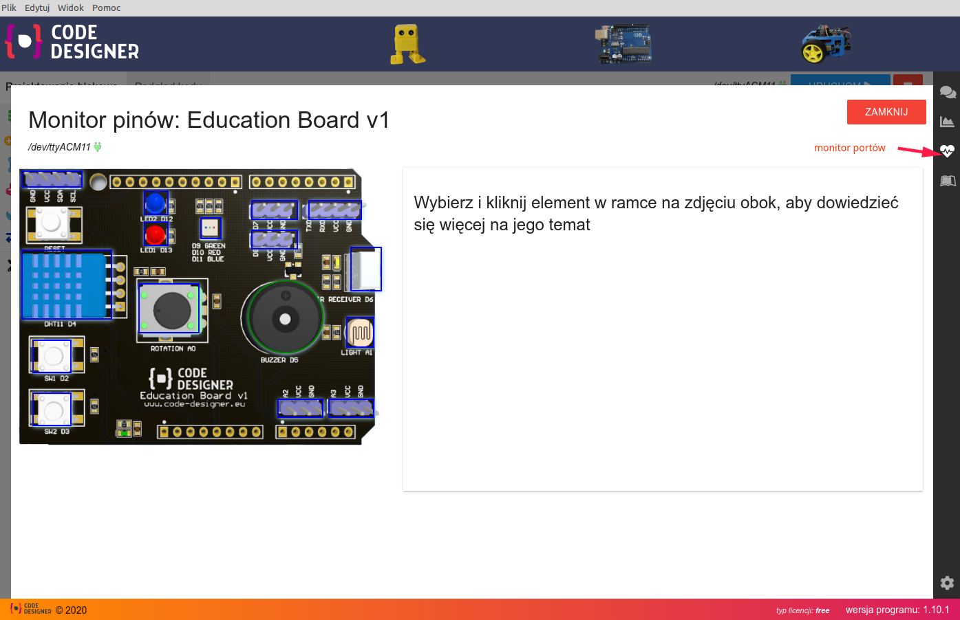 Obsługa programu - Code Designer