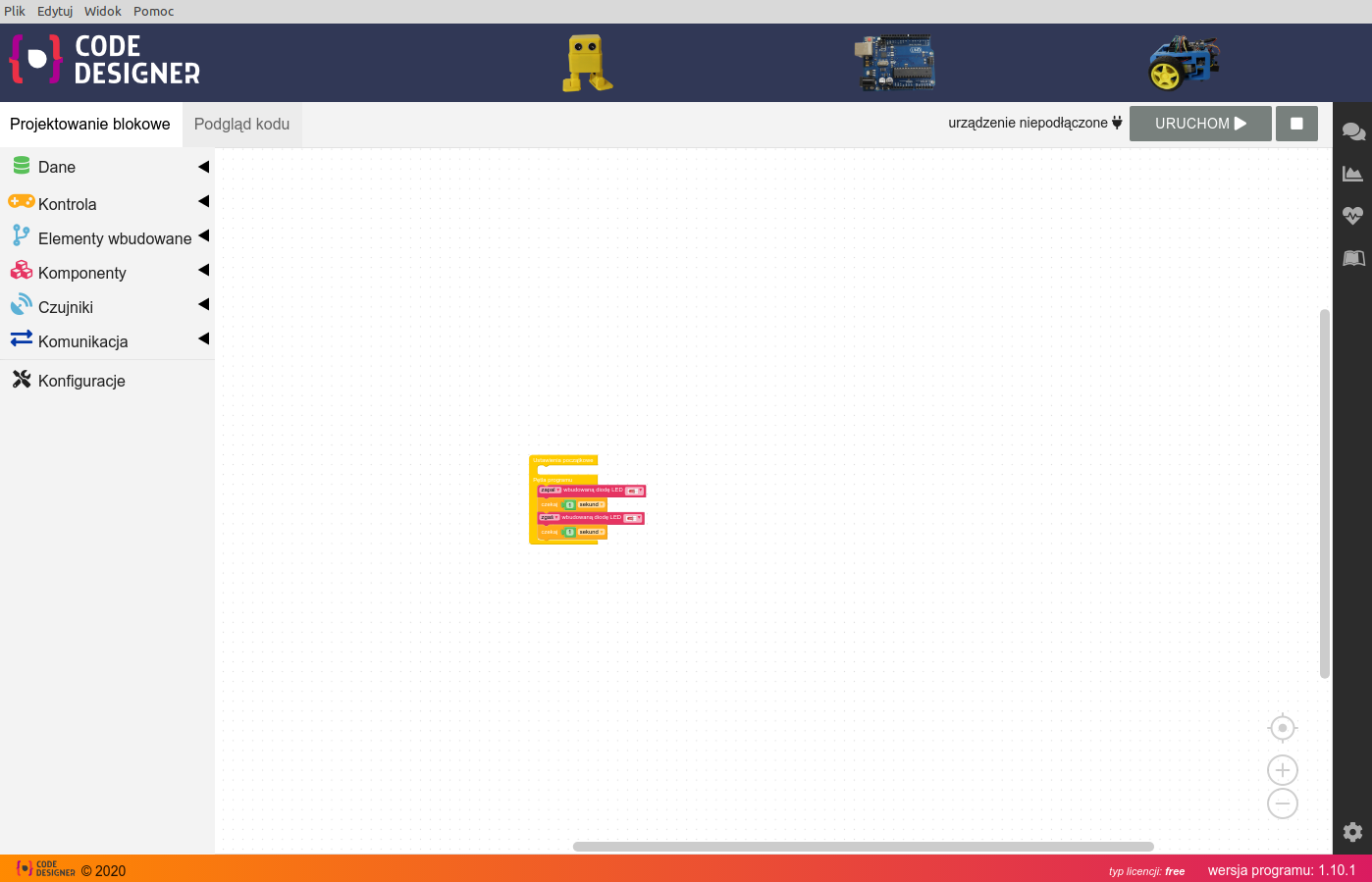 Obsługa programu - Code Designer