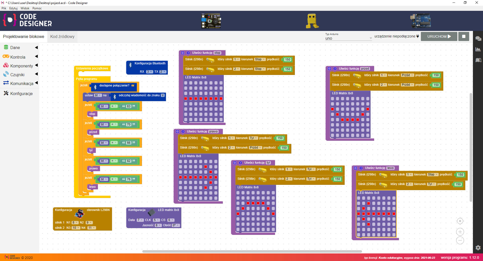 Pojazd - Code Designer