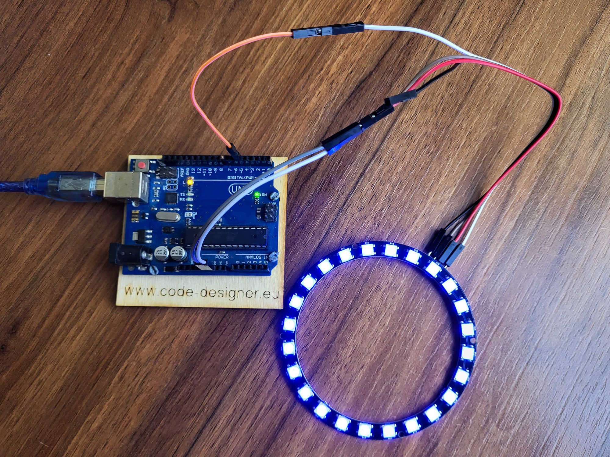 Jak uruchomić ring LED – Arduino i CODE DESIGNER - Code Designer
