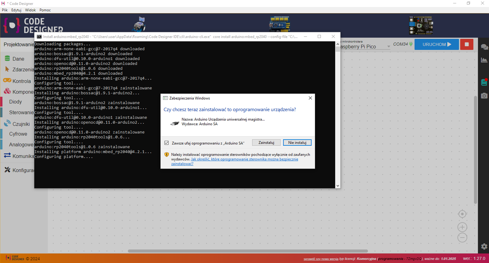 1. Kurs Raspbery Pi Pico - Jak zacząć? - Code Designer